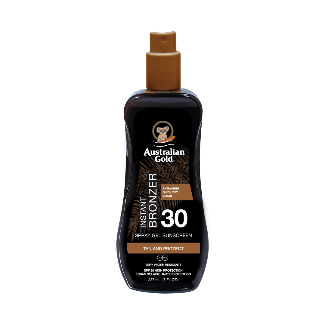 Australian Gold Spray Gel with Bronzer - SPF 30 (237ml) – Sunset Beach